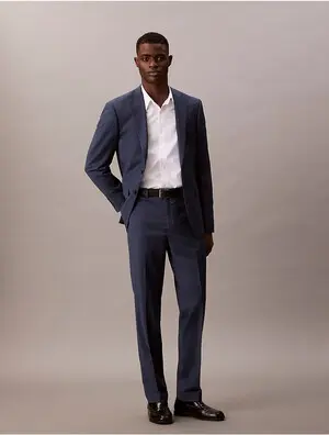 Calvin Klein Slim Fit Suit Pants - Blue