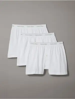 Calvin Klein Cotton Classics 3-pack Knit Boxer 3 White