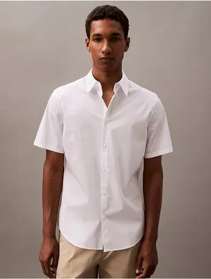 Calvin Klein Cotton Stretch Slim Button-down Shirt - Bright White