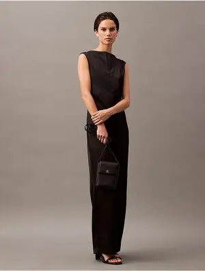 Calvin Klein Satin Jumpsuit - Black Beauty