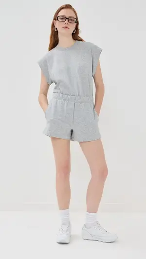 Tibi Lightweight Sweatshirting Short Shorts