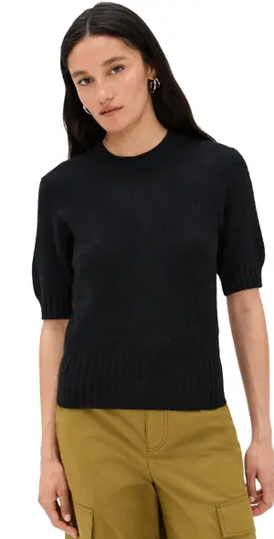 Women's White + Warren Black Sweaters