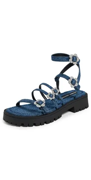 Marc Jacobs Silver Tone Sandals For Women