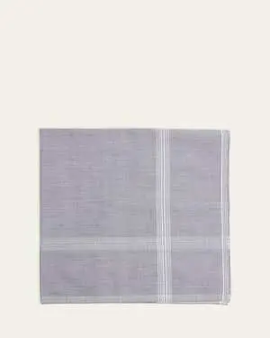 Charvet Cotton Check Handkerchief