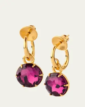 Oscar De La Renta Mini Hoop Earrings - Yg/iris