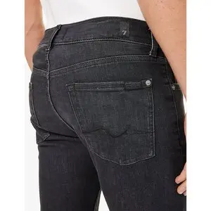 7 For All Mankind Slimmy Tapered-leg Stretch-denim Jeans - Jupiter