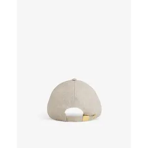 REISS Linen Baseball Cap With Logo