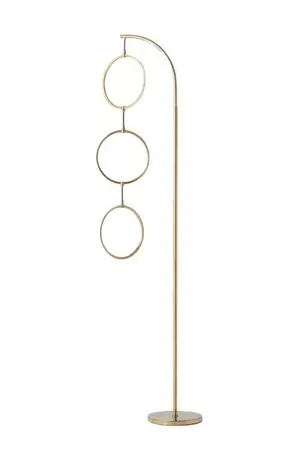BRIGHTECH Nova 74" Novelty Halo Integrated Led Floor Lamp With 3-way Dimming - Antique Brass