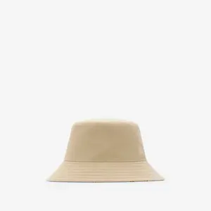 Burberry Reversible Highgrove Cotton Bucket Hat - Nutmeg