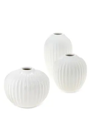 KAHLER Hammershøi Set Of 3 Mini Vases - White