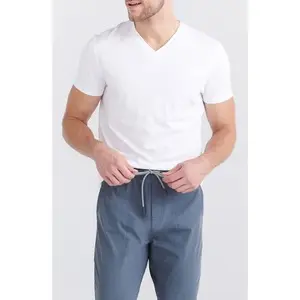 SAXX Droptemp® Cooling Cotton Blend Slim Fit V-neck Undershirt - White