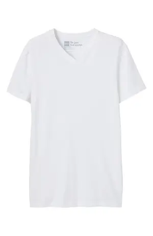 SAXX Droptemp® Cooling Cotton Blend Slim Fit V-neck Undershirt - White