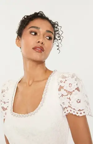 Likely Isa Lace Sheath Minidress