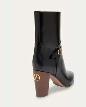 Valentino Garavani Pattie Leather Ankle Boots - Nero