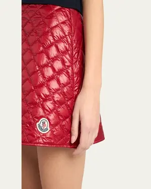 Moncler Quilted A-line Mini Skirt