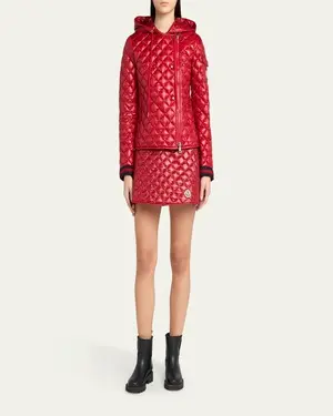 Moncler Quilted A-line Mini Skirt