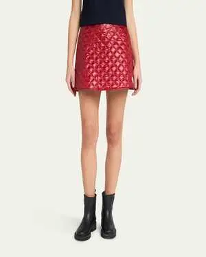 Moncler Quilted A-line Mini Skirt
