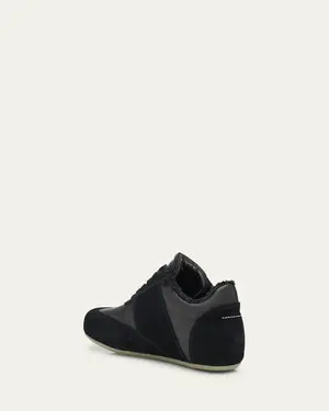 MAISON MARGIELA Anatomic Mixed Leather Sneakers - Black