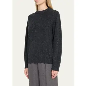Loulou De Saison Baltra Cashmere Crewneck Sweater - Peppered A