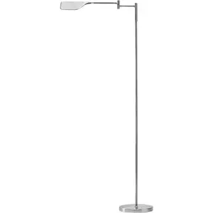 BRIGHTECH Leaf 53" Industrial Led Task Floor Lamp With Metal Empire Shade - Silver