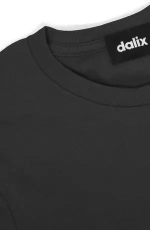 DALIX Lil Flower Lightweight Jersey Tee - Dark Gray