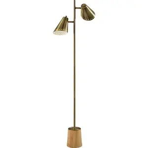 ADESSO Josephine Floor Lamp - Antique Brass