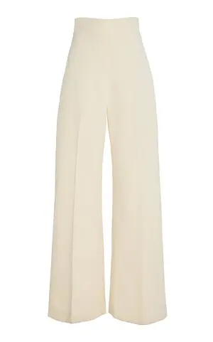 CAROLINA HERRERA Bi-Stretch Wool Tailoring Wide-Leg Pants