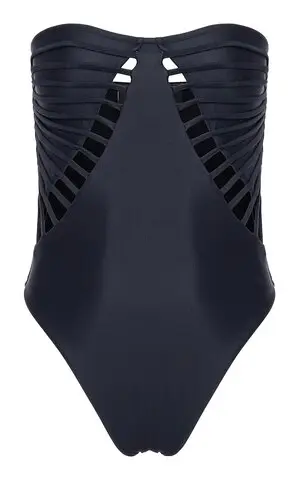 ADRIANA DEGREAS X Sabine Getty Cutout One-piece Swimsuit - Black