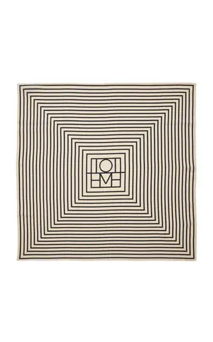 TOTEME Monogram Silk Scarf - Black,white