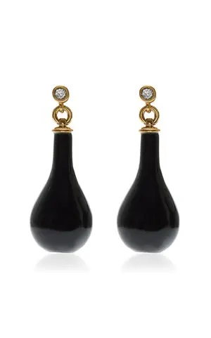 TOTEME Onyx Drop Earrings Black