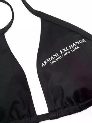 Armani Exchange Logo-print Triangle Bikini Top