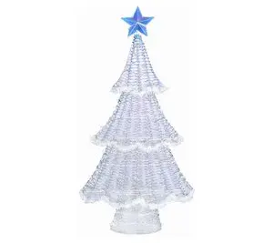 FRASER HILL FARM 5' Pre-lit Iridescent Christma S Tree Decor - One-color