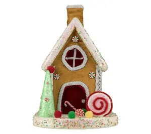 NORTHLIGHT 13' Gingerbread Candy House Christma Decoration - One-color