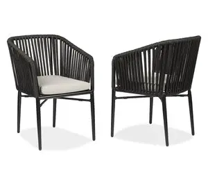 REAL FLAME Set Of 2 Bohdi Outdoor Chairs With C Shions - One-color