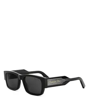 Dior Label S1i Rectangular Sunglasses - Black/smoke