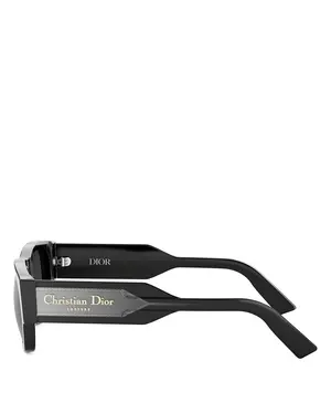 Dior Label S1i Rectangular Sunglasses - Black/smoke