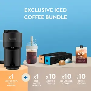 NESPRESSO Vertuo Pop+ Cold Value Added Bundle De'longhi