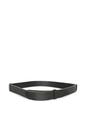 ORTIGNI Adjustable Leather Nobuckle Belt - Black