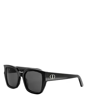 Dior Square Sunglasses, 53mm - Black/smoke