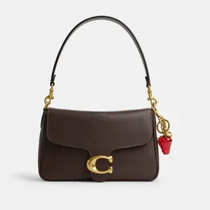 COACH Strawberry Bag Charm - Brass/red