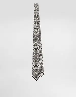 Dolce & Gabbana Majolica-print Silk Twill Neck Tie - Multicolor