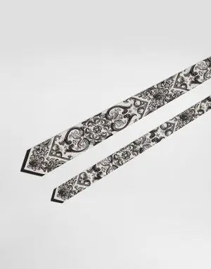 Dolce & Gabbana Majolica-print Silk Twill Neck Tie