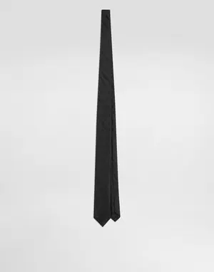 Dolce & Gabbana Dg Logo Jacquard Neck Tie - Black