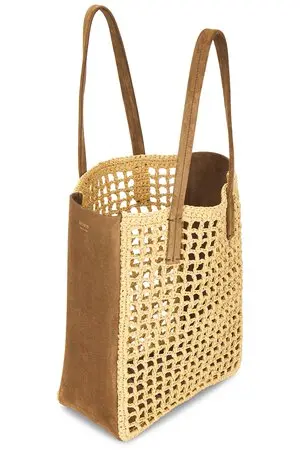 Khaite Zoe Small Raffia Tote Bag - Natural & Mud