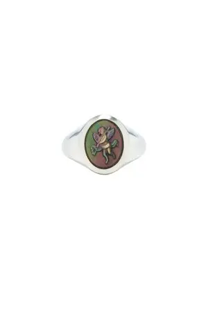 SERGE DENIMES Cherub Cameo Ring - Silver
