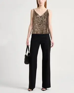 OTTOD'AME Sleeveless Sequin Top - Gold