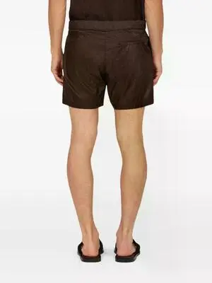 FERRAGAMO Monogram Bermuda Shorts - Brown