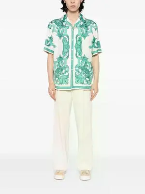 Versace Graphic-printed Shirt - Green