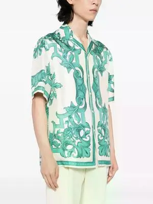 Versace Graphic-printed Shirt - Green