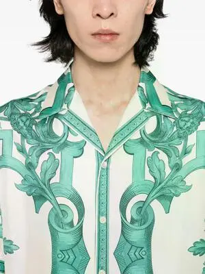 Versace Graphic-printed Shirt - Green
